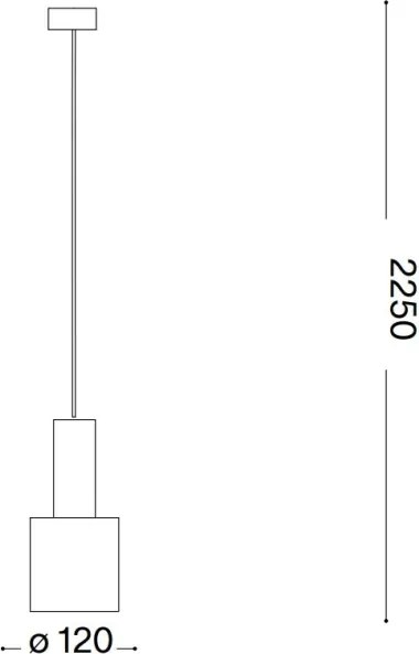 Ideal Lux - Lustr na lanku HOLLY 1xE27/60W/230V pr. 12 cm mosaz