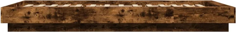 Rám postele s LED osvětlením kouřový dub 100 x 200 cm kompozit 3281116