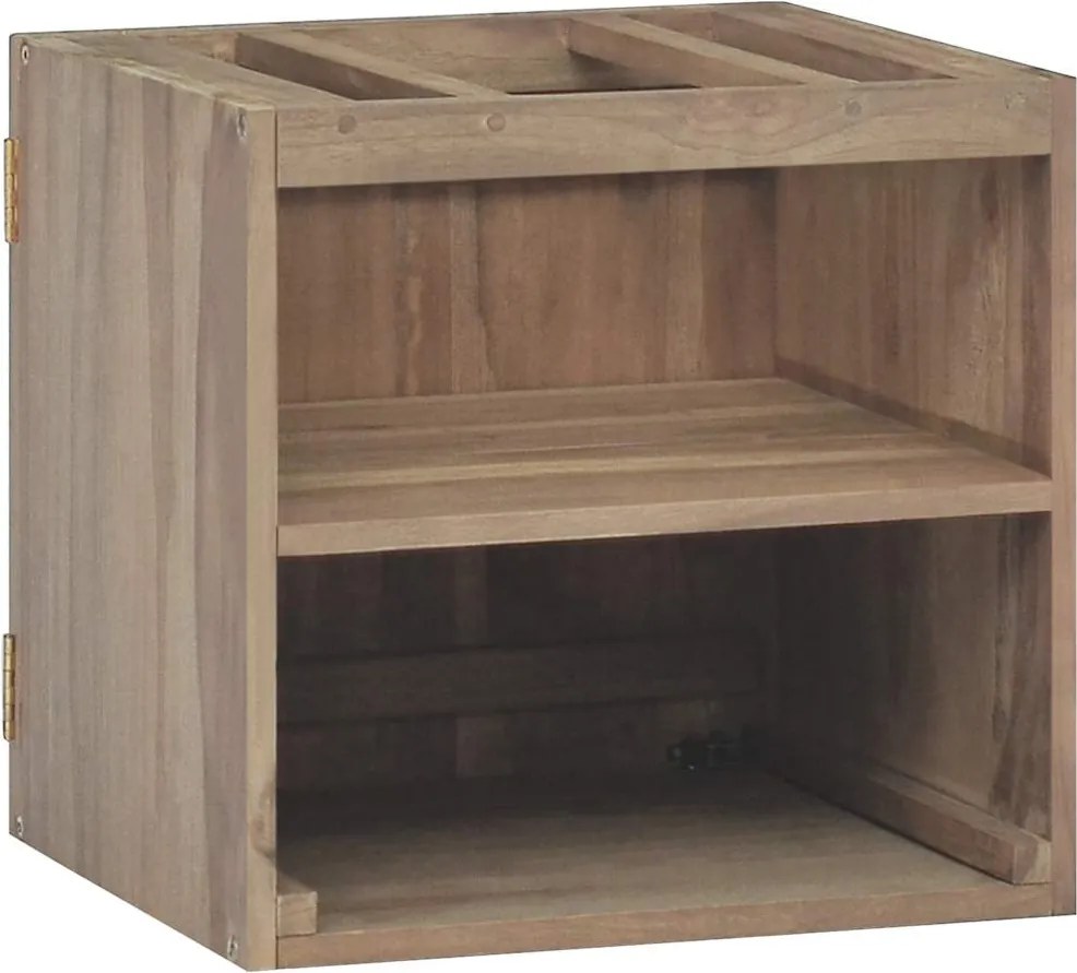 Nástěnná koupelnová skříňka 46 x 25,5 x 40 cm masivní teak 338252