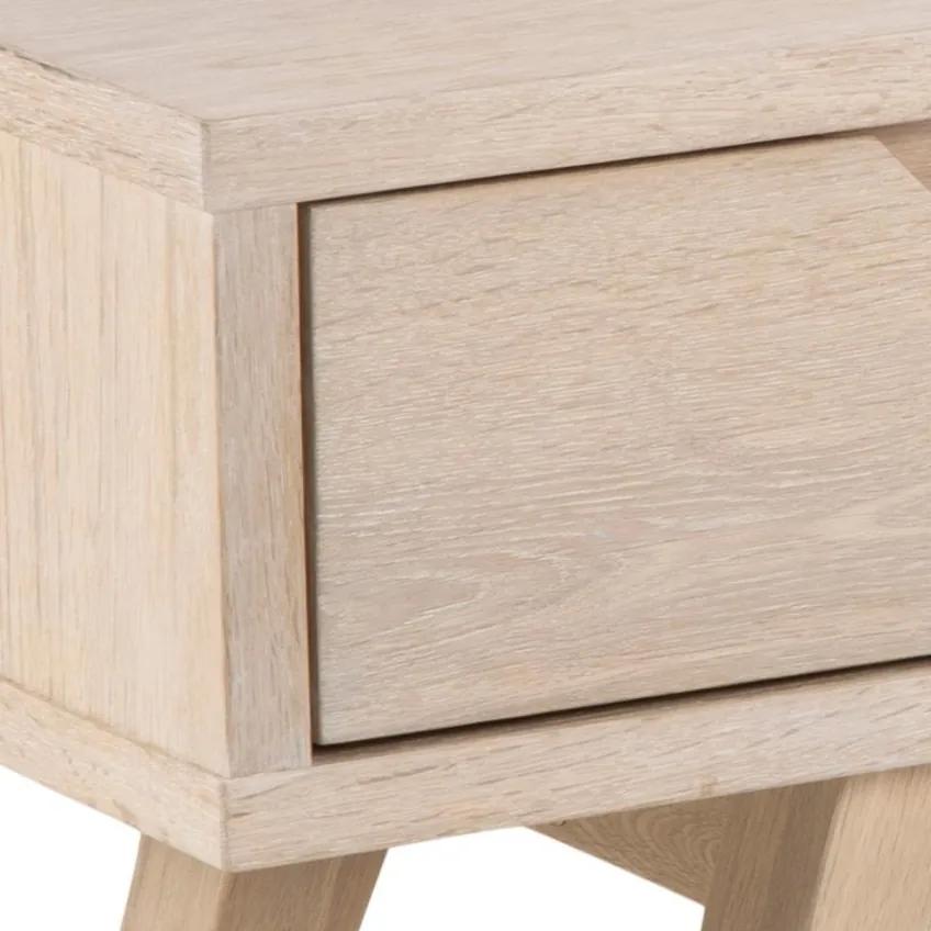 Scandi Přírodní dřevěný televizní stolek Anita 150 x 40 cm