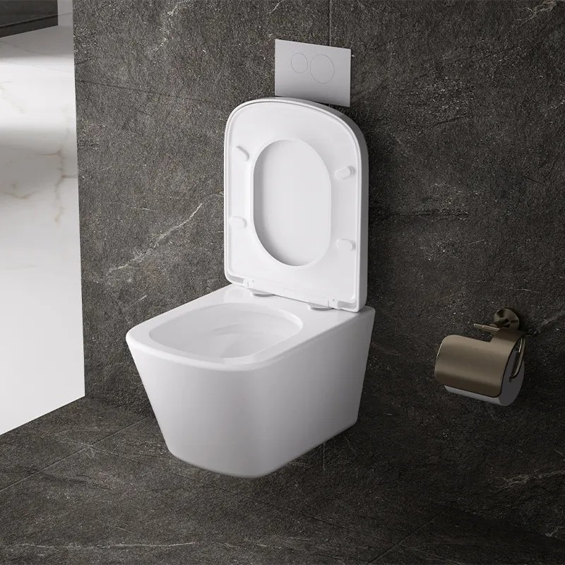 BPS-koupelny Závěsná WC mísa se SoftClose sedátkem HYD-5362, bílá