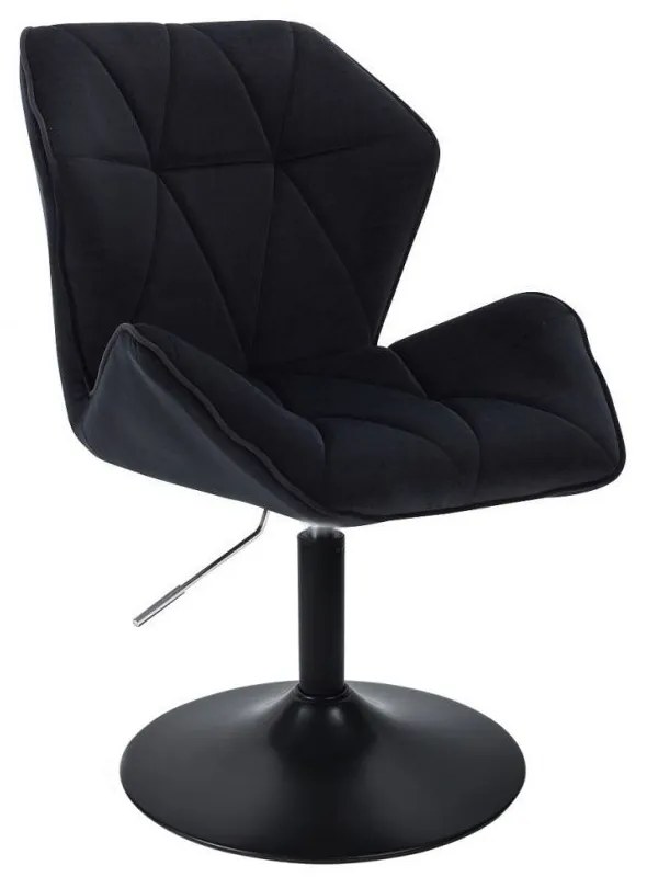 LuxuryForm DESIGN Otočná židle MILANO MAX VELUR na černém talíři - černá