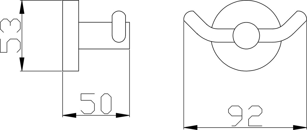 Slezák - RAV Věšáček dvojitý COLORADO - , Stará mosaz (Bronz)