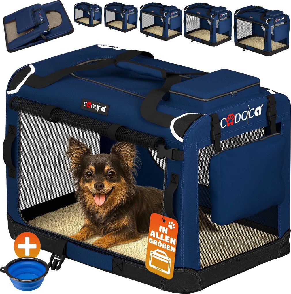 Box pro psa skládací S 50x34x36cm modrá