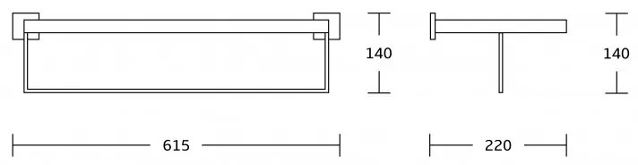Mexen příslušenství, Vox držák na ručníky, černá, 707020-70