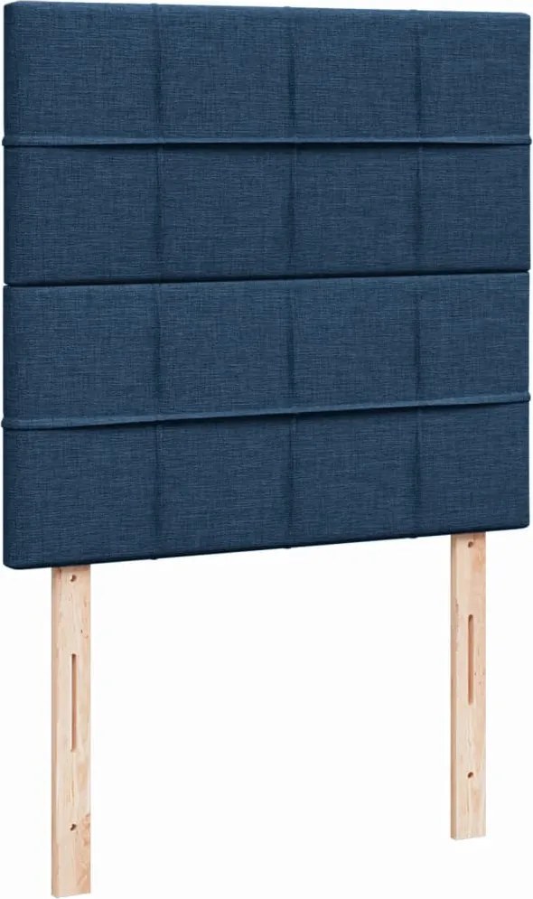 Box spring postel s matrací modrá 100 x 200 cm textil 3291197