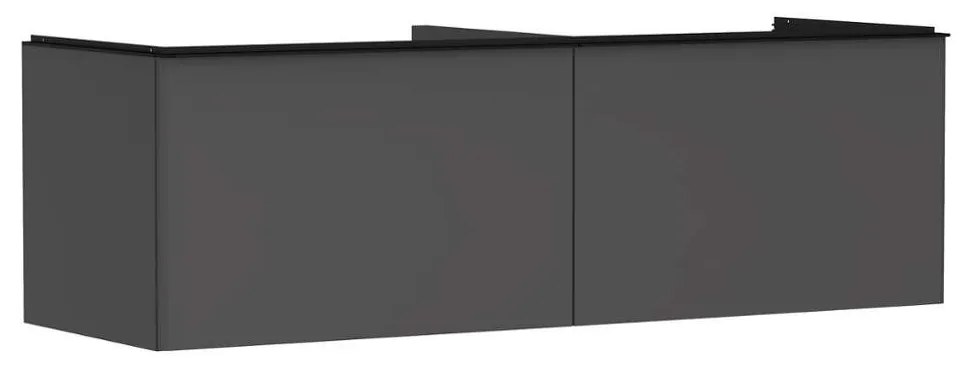 Hansgrohe Xelu Q - Umyvadlová skříňka, 50x156x55 cm, 2 zásuvky, matná šedá/matná černá 54071670