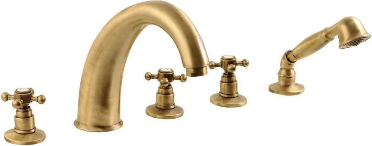 Sapho Reitano Rubinetteria, ANTEA pětiprvková baterie na okraj vany, bronz, 3316