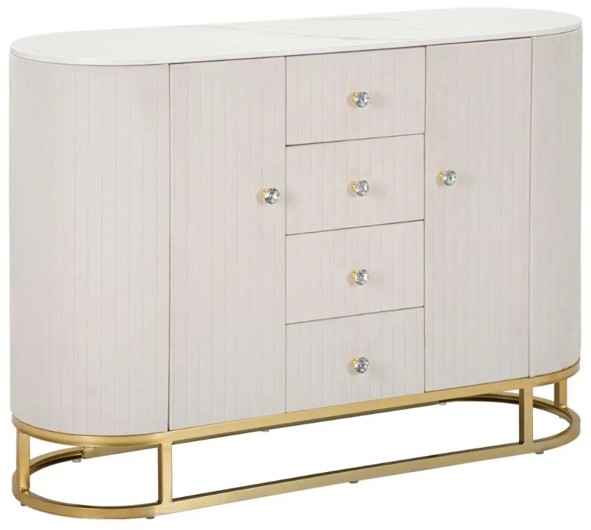 Designová komoda Hadassah 120 cm krémová