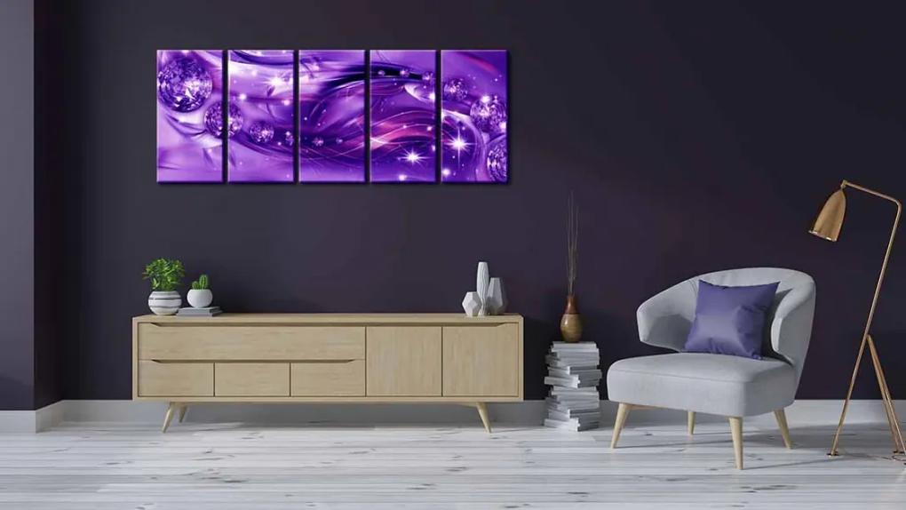 Malvis ® Obraz fialový hvězdný prach Velikost: 100x40 cm