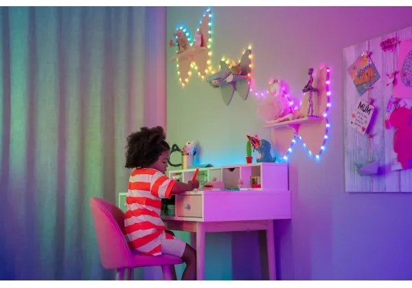 Twinkly TWKP100RGB-T - LED RGB Stmívatelný vánoční řetěz 100xLED 8 m USB Wi-Fi