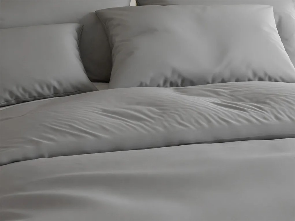 Bavlněné povlečení Lux šedé knoflík