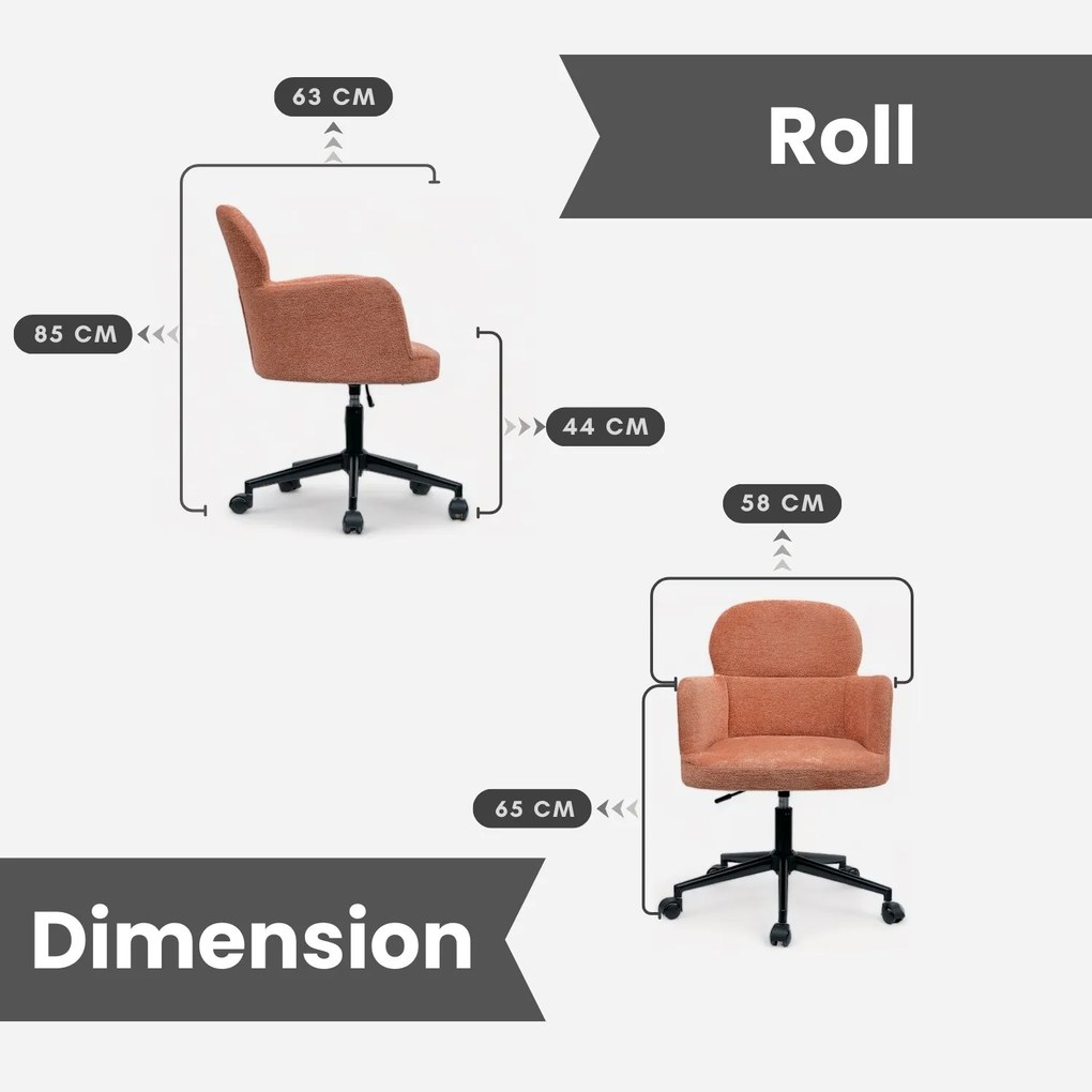 Kalune design Kancelářská židle ROLL oranžová