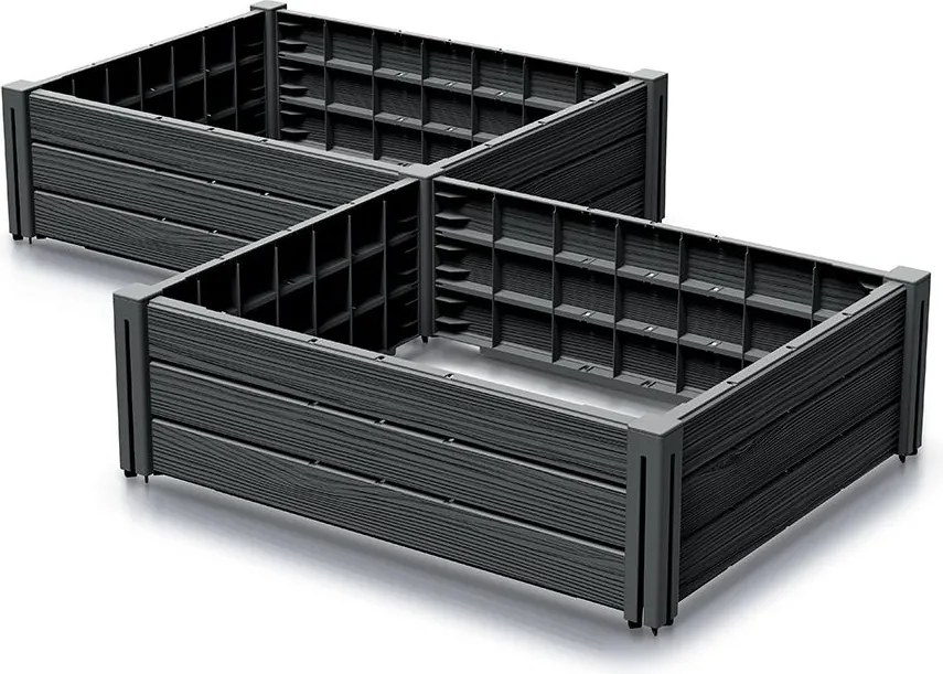 PROSPERPLAST Vyvýšený záhon 2 ks BASE PLANT 75,6 cm, naturo ECO