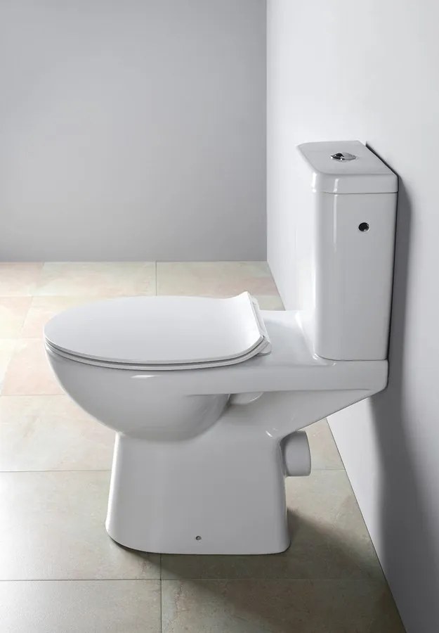 CERSANIT Sapho, ETIUDA WC kombi mísa zvýšená Rimless, zadní odpad, K11-0221