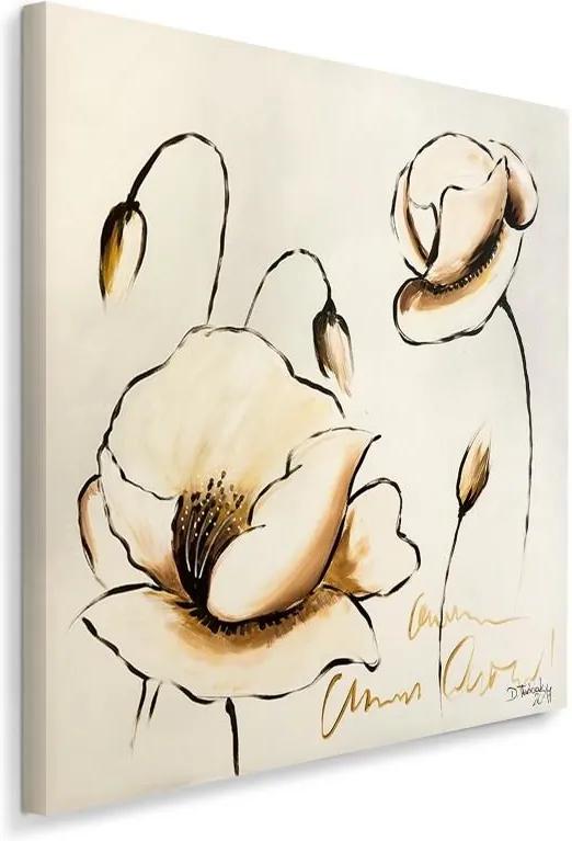 CARO Obraz na plátně - Flowers 40x40 cm