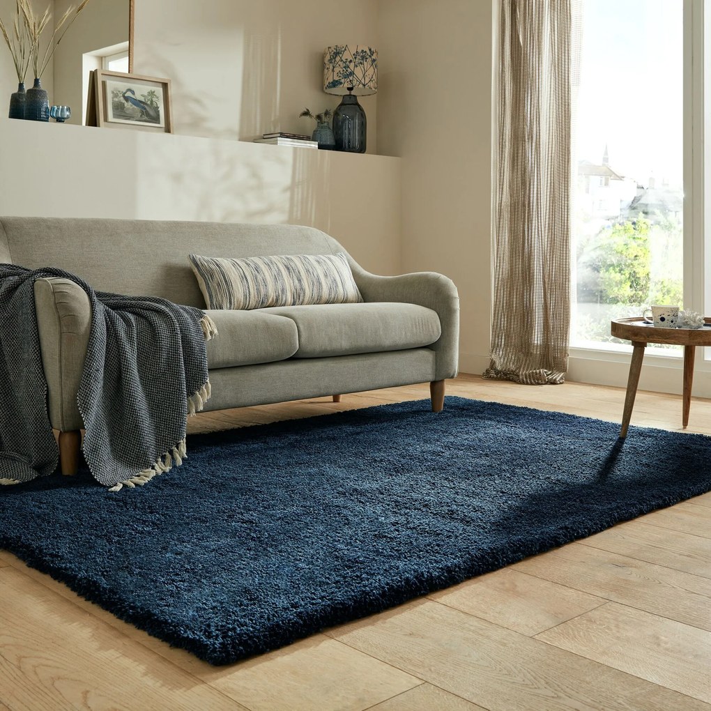 Flair Rugs koberce Kusový koberec Shaggy Teddy Navy - 120x170 cm