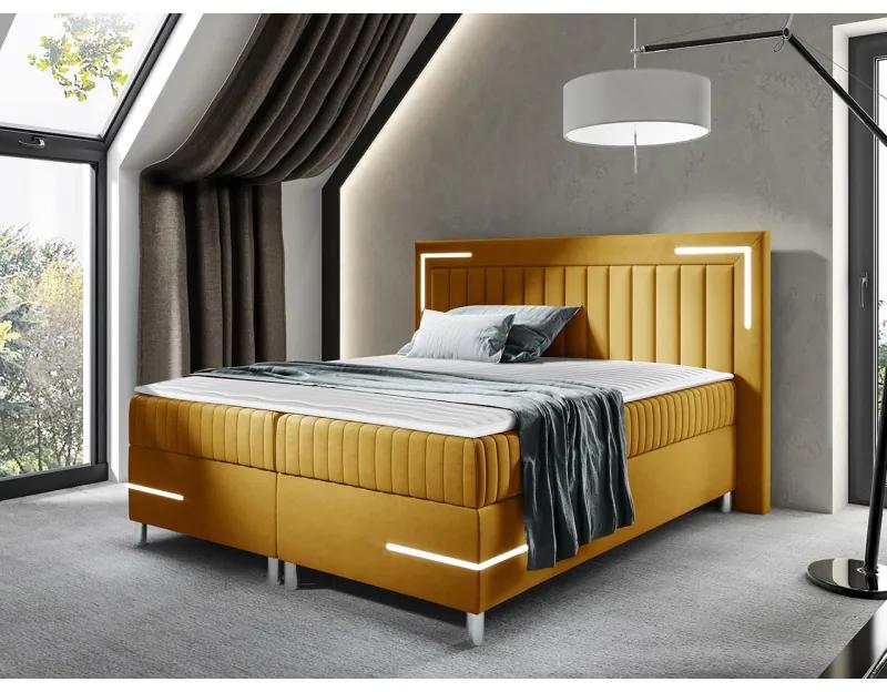 Kontinentální postel Suhak 3 LED, Rozměr postele: 160x200, Barva:: Fresh 04