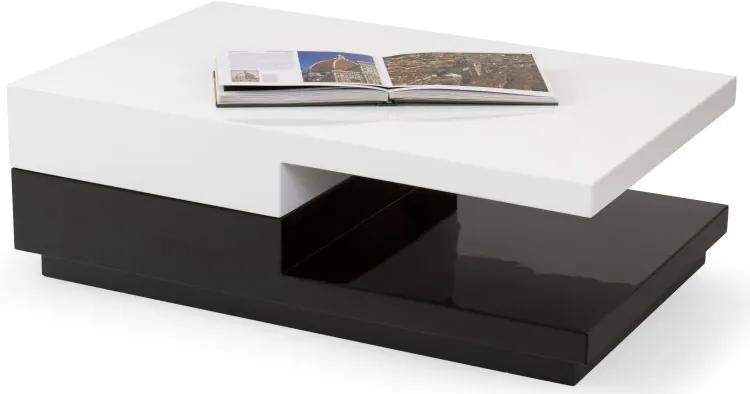 Halmar Konferenční stolek Montana, bílo-černý