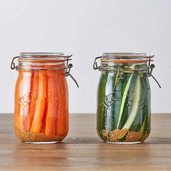 Kilner ROUND JAR sklenice s klipem 1 l