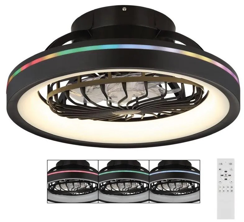 Globo 03665 - LED RGB Stmívatelný stropní ventilátor DEANNE LED/40W/230V + DO
