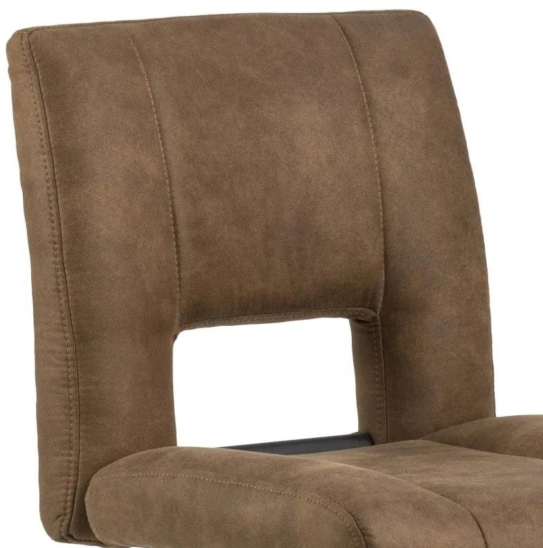 Otočná barová židle Sylvie hnědá/černá