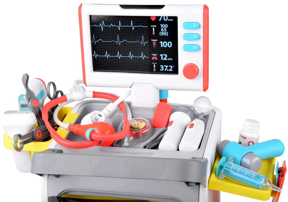 RKToys Dětský lékařský vozík s RTG a EKG Medical