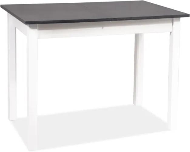 MAXIVA Jídelní stůl rozkládací - HORACY, 100x60, antracit/bílá
