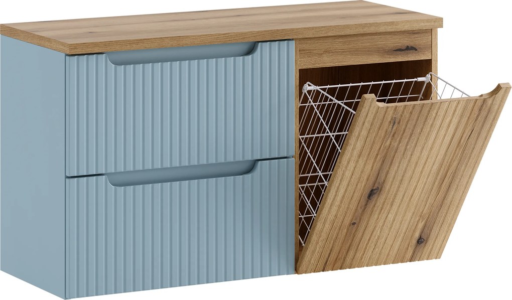 Comad Koupelnová skříňka pod deskové umyvadlo s košem na prádlo Nova Denim/Coast Evoke 100 denim/dub coast evoke