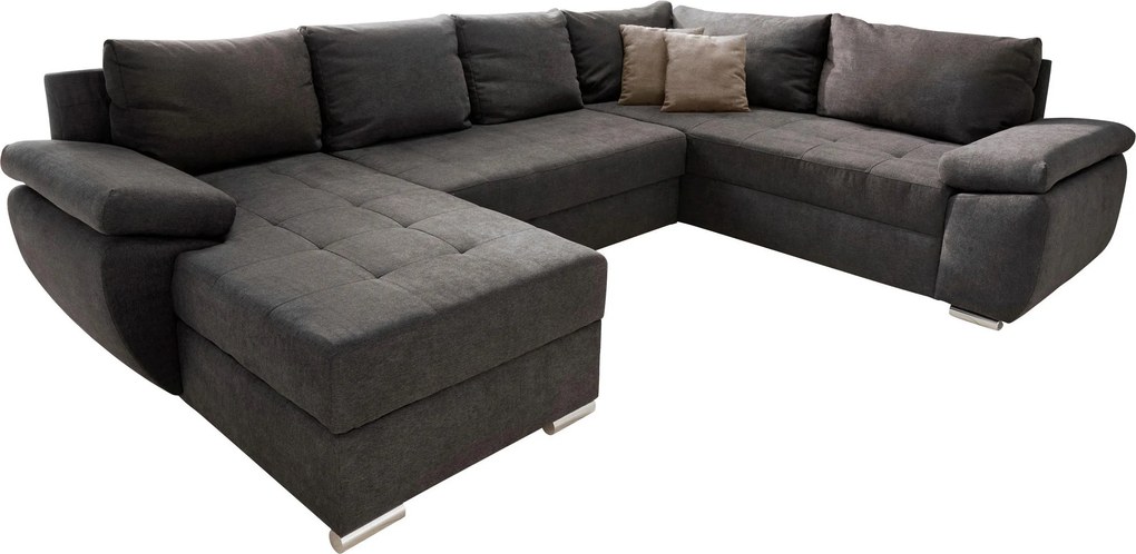 XXXLutz SEDACÍ SOUPRAVA, textil, hnědá P & B - Sedací soupravy - 002310003002