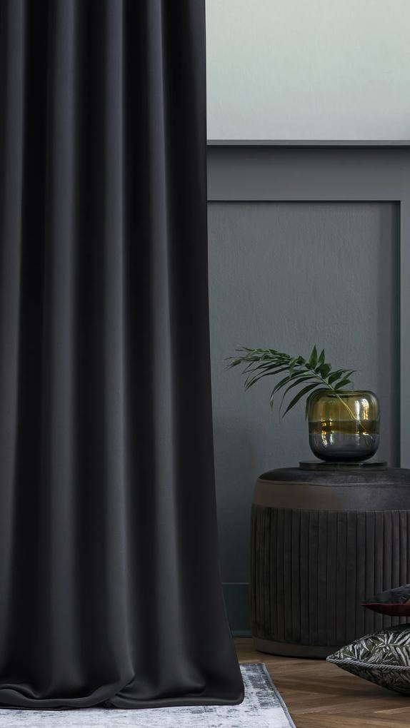 Room99 Hotový závěs na kroužcích AURA Barva: Hořčicová/Stříbrná, Velikost: 180 x 250 cm