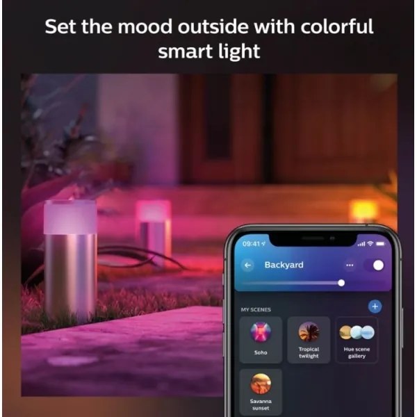 Philips - LED RGBW Stmívatelná venkovní lampa CALLA Hue LED/8W/230V IP44