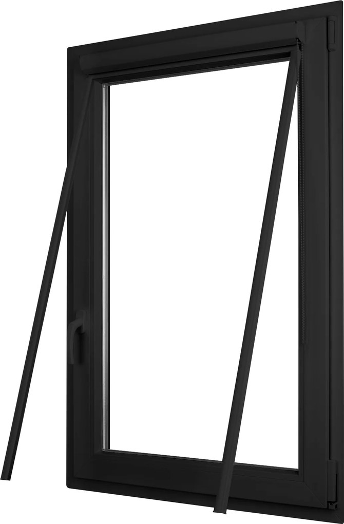 Dekodum Roleta den a noc v antracitové kazetě soft, barva látky Šedá Šířka (cm): 150, Výška (cm): Balkonová (do 200 cm), Strana mechanismu: Práva