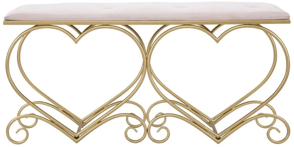 Designová lavice Efthymia 105 cm růžová