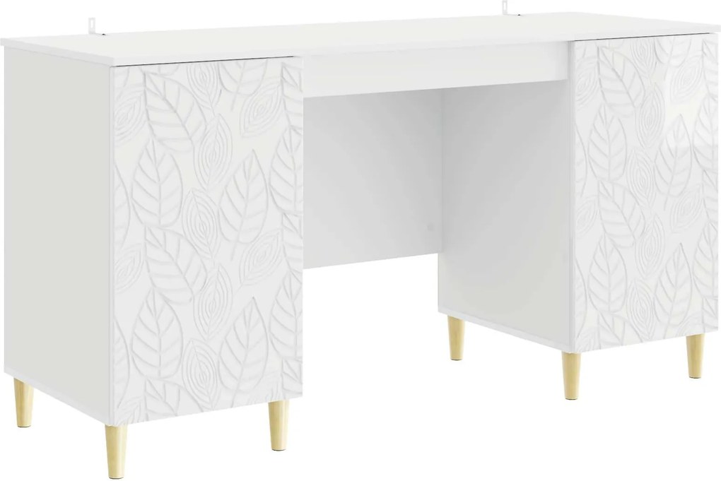 Stůl Bílá s vysokým leskem 142,5 x 50 x 75 cm Kompozitní dřevo 3414616