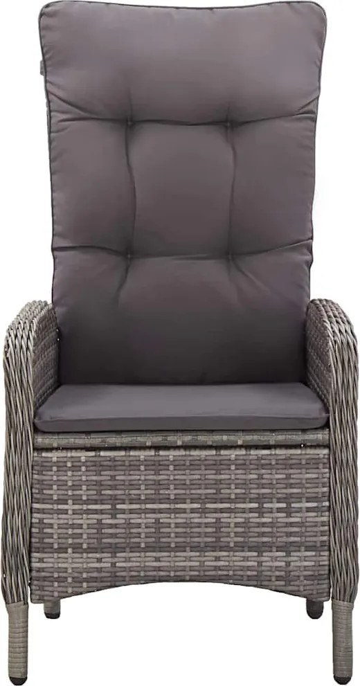 3dílný zahradní bistro set polyratan šedý 3058542