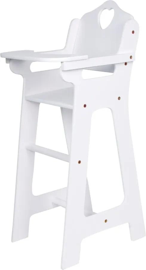 Bílá dřevěná stolička pro panenky Legler Dolls