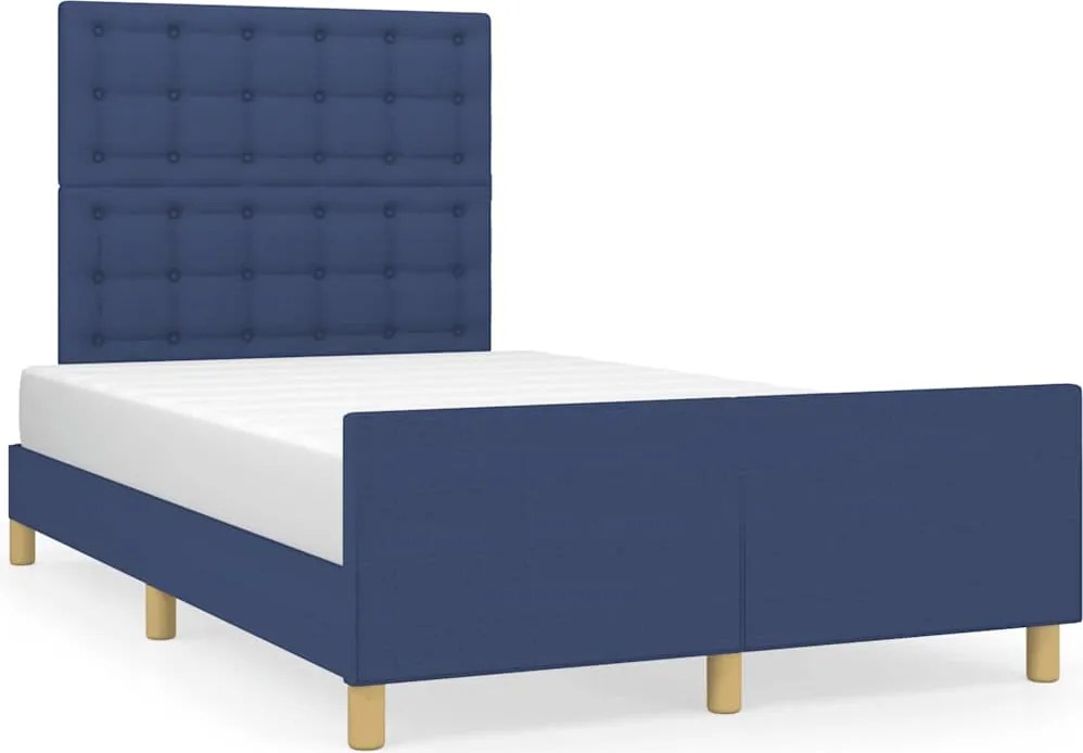 Rám postele bez matrací modrá 120x190 cm textil 3270547