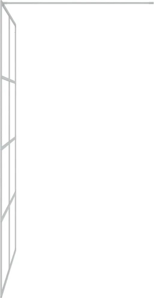 Sprchová zástěna walk-in stříbrná 140 x 195 cm čiré ESG sklo 152139
