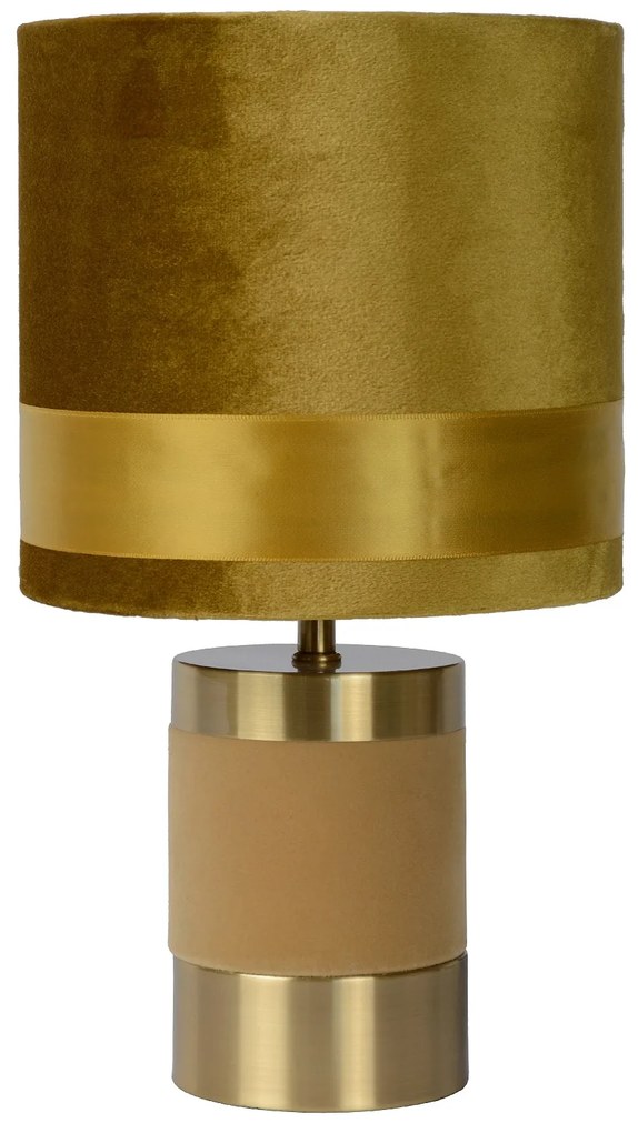 LUCIDE Stolní lampa Frizie Yellow, průměr 18cm