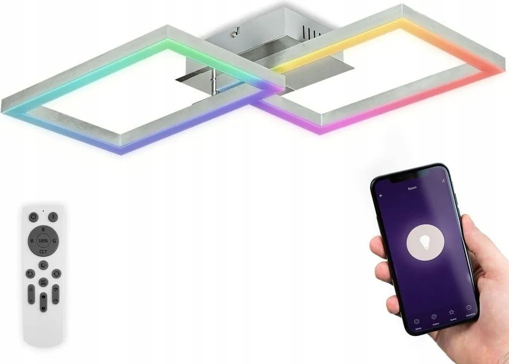 Stropní Svítidlo Smart Wifi Led 30W Rgb Aplikace Dálkový Ovladač Obývací Pokoj