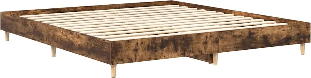 Rám postele bez matrace Kouřový dub 200x200 cm kompozitní dřevo 3328703
