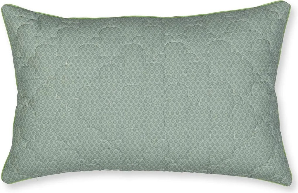 Pip Studio dekorační polštář Quilted Everbloom - zelený (Prošívaný dekorační polštář s květinami)