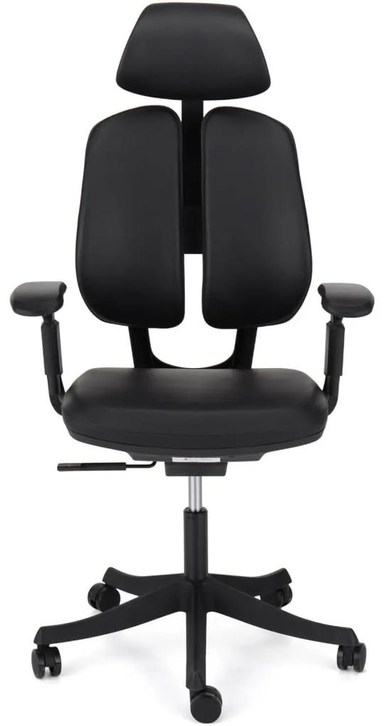 Ergonomická kancelářská židle Liftor Active, černá (pravá kůže)