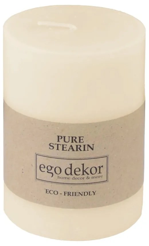 Smetanově bílá svíčka Eco candles by Ego dekor Friendly, doba hoření 37 h