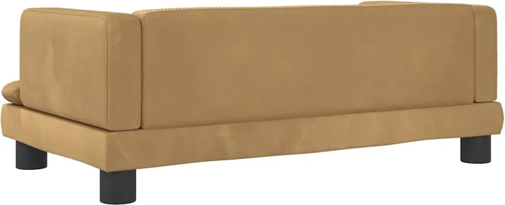 Pelíšek pro psy hnědý 80 x 45 x 30 cm samet 171899