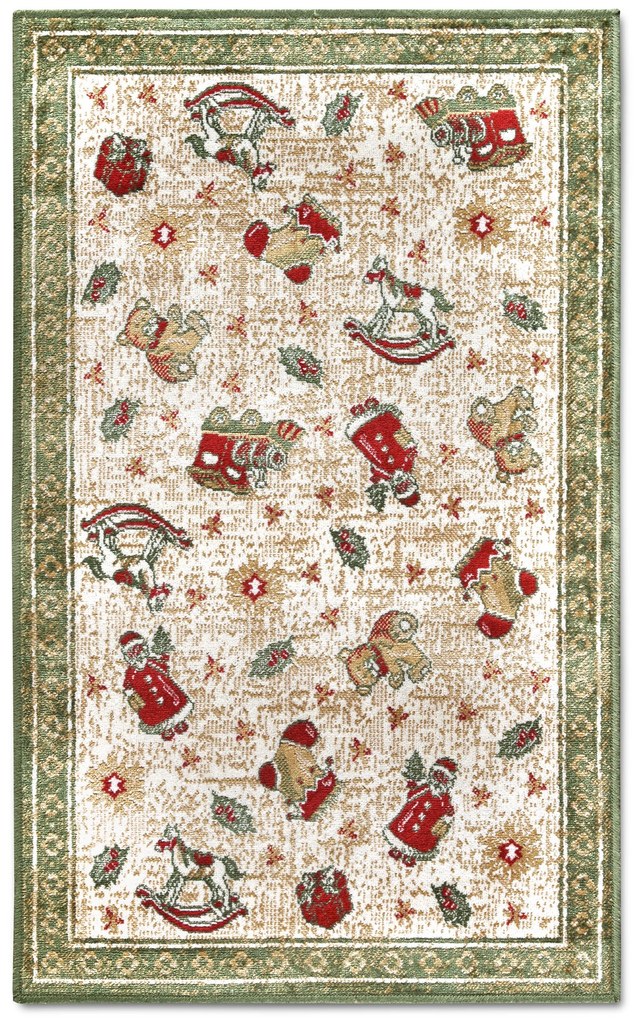 Villeroy & Boch Kusový koberec Toy's delight se střiženým vlasem 106218 Green, Multicolor, 50x80, zelená, obývací pokoj
