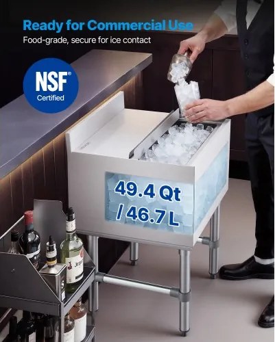 Komerční chladicí nádoba na led, Maximální kapacita 46,7 l VEVOR