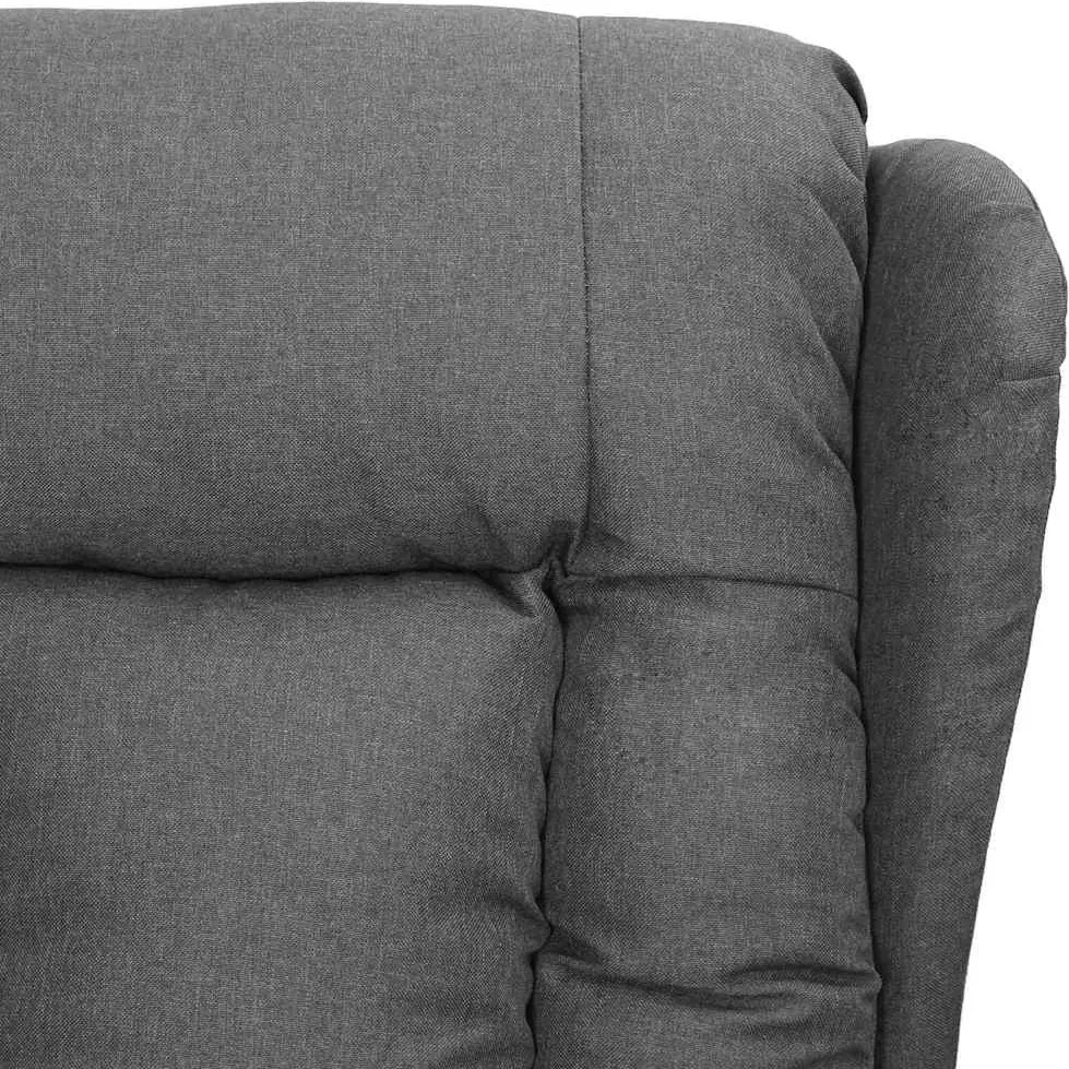 Polohovací křeslo světle šedé textil 339048