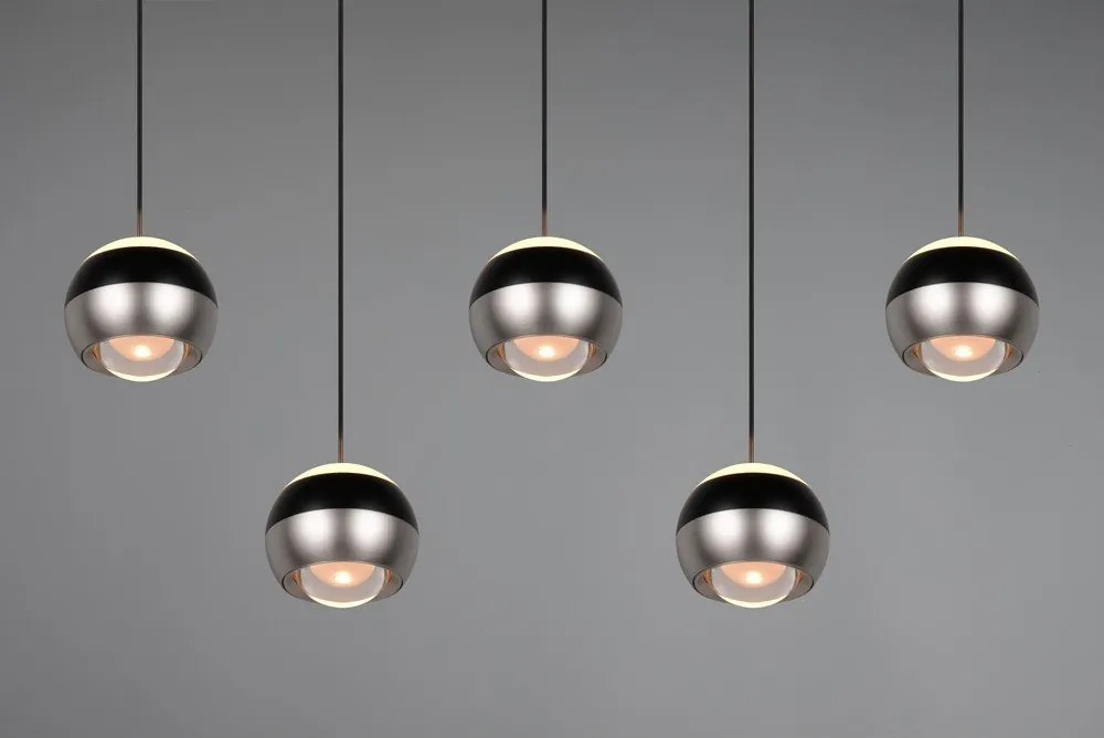 Černé/ve stříbrné barvě LED závěsné svítidlo Orbit – Trio Select